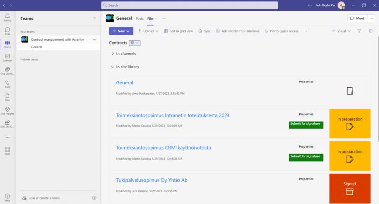 Integrate Assently contract management with Microsoft 365 using Power ...