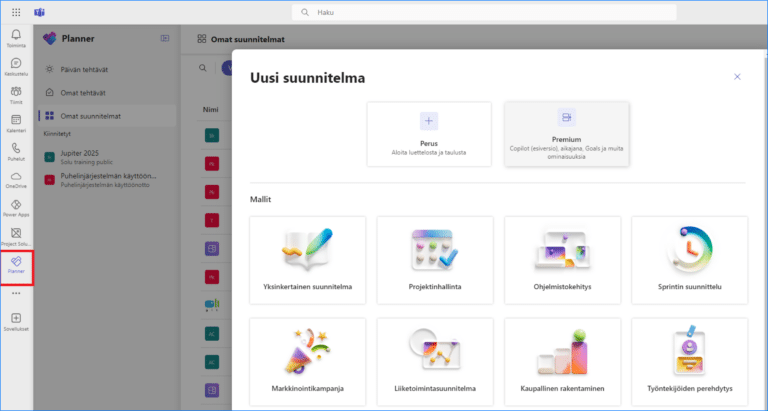 Microsoft Planner premium-ominaisuuksilla ja Copilot - Solu Digital